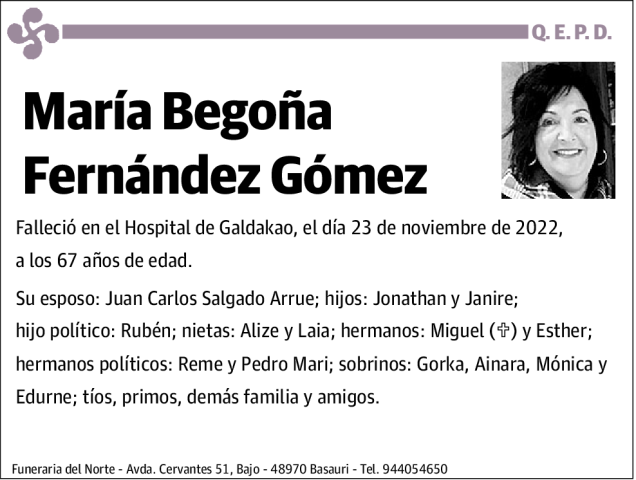 María Begoña Fernández Gómez