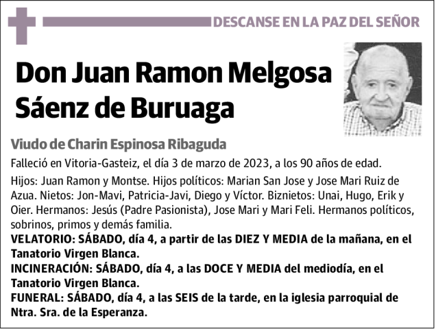 Juan Ramon Melgosa Sáenz De Buruaga