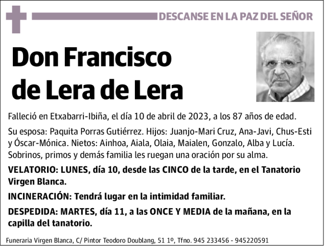 Francisco De Lera De Lera