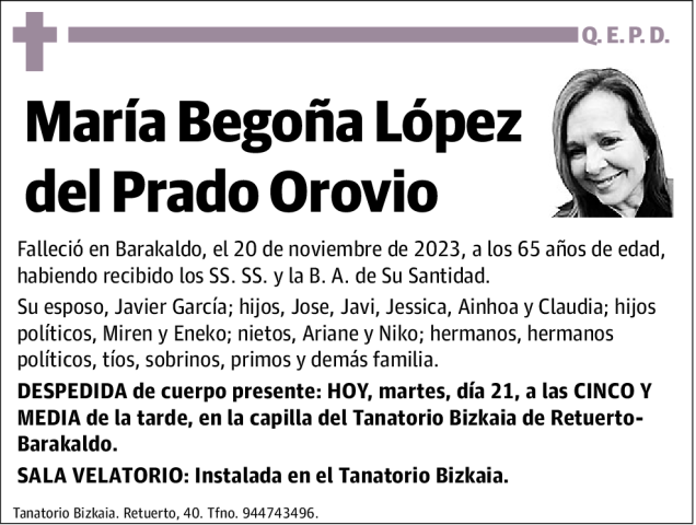 María Begoña López Del Prado Orovio