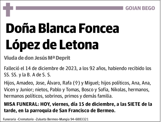 Blanca Foncea López De Letona