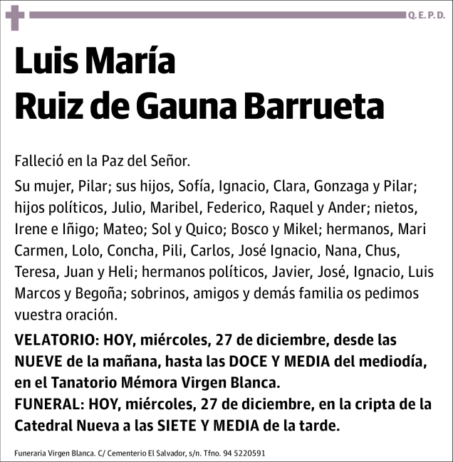 Luis María Ruiz De Gauna Barrueta