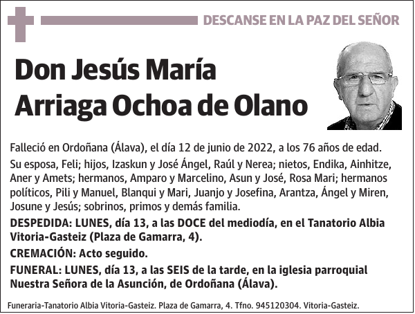 Jesús María Arriaga Ochoa De Olano