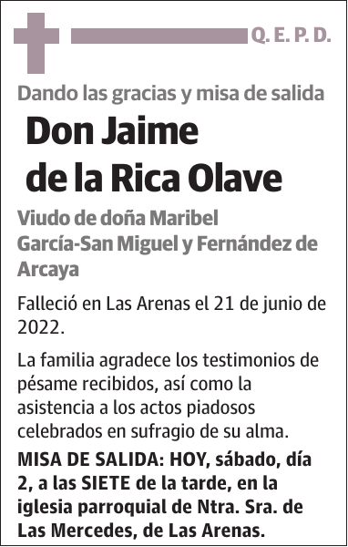 Jaime De La Rica Olave