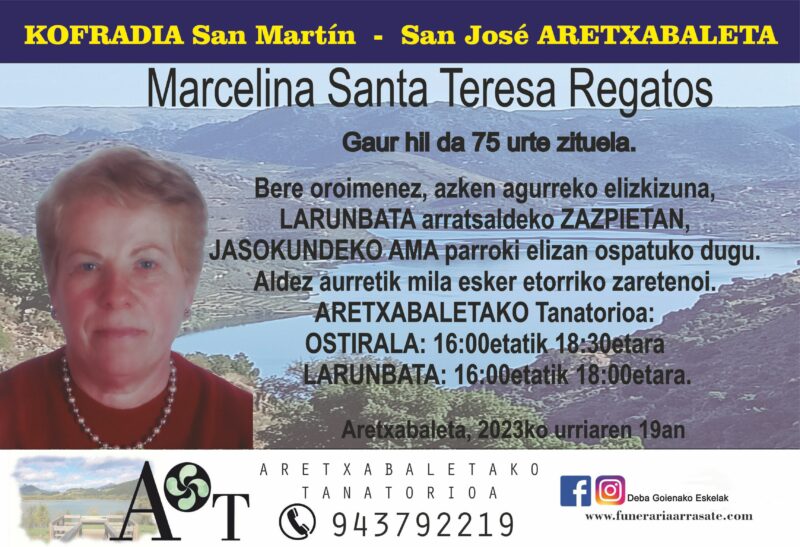 Marcelina Santa Teresa Regatos